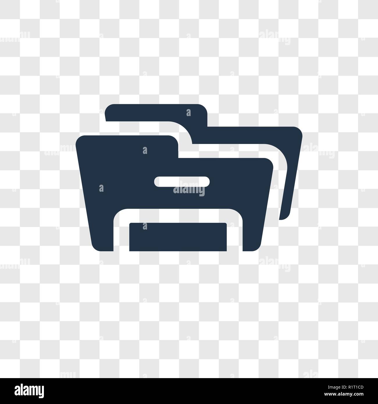 Folder vector icon isolated on transparent background, Folder transparency logo concept Stock ...