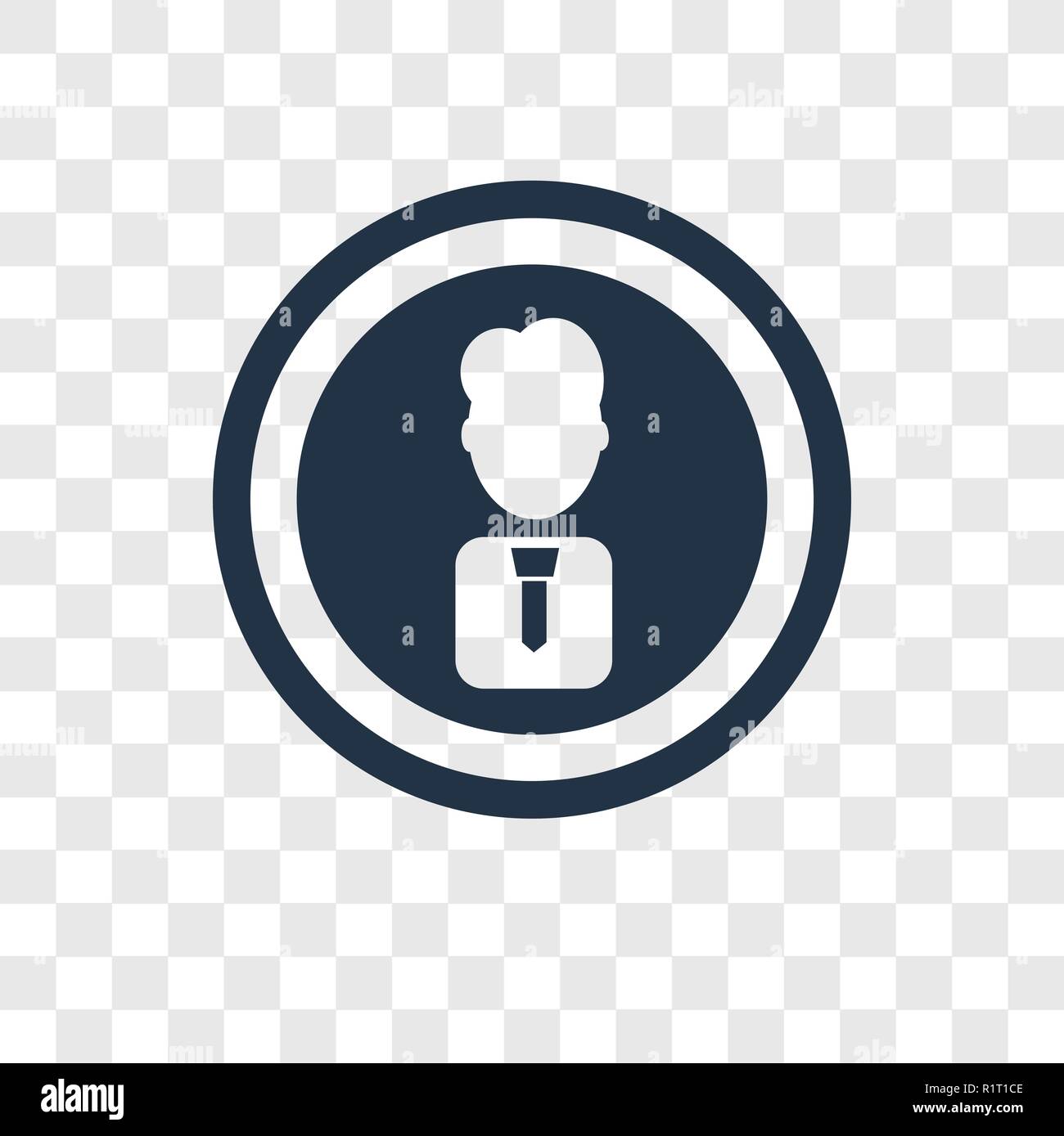 User vector icon isolated on transparent background, User transparency ...