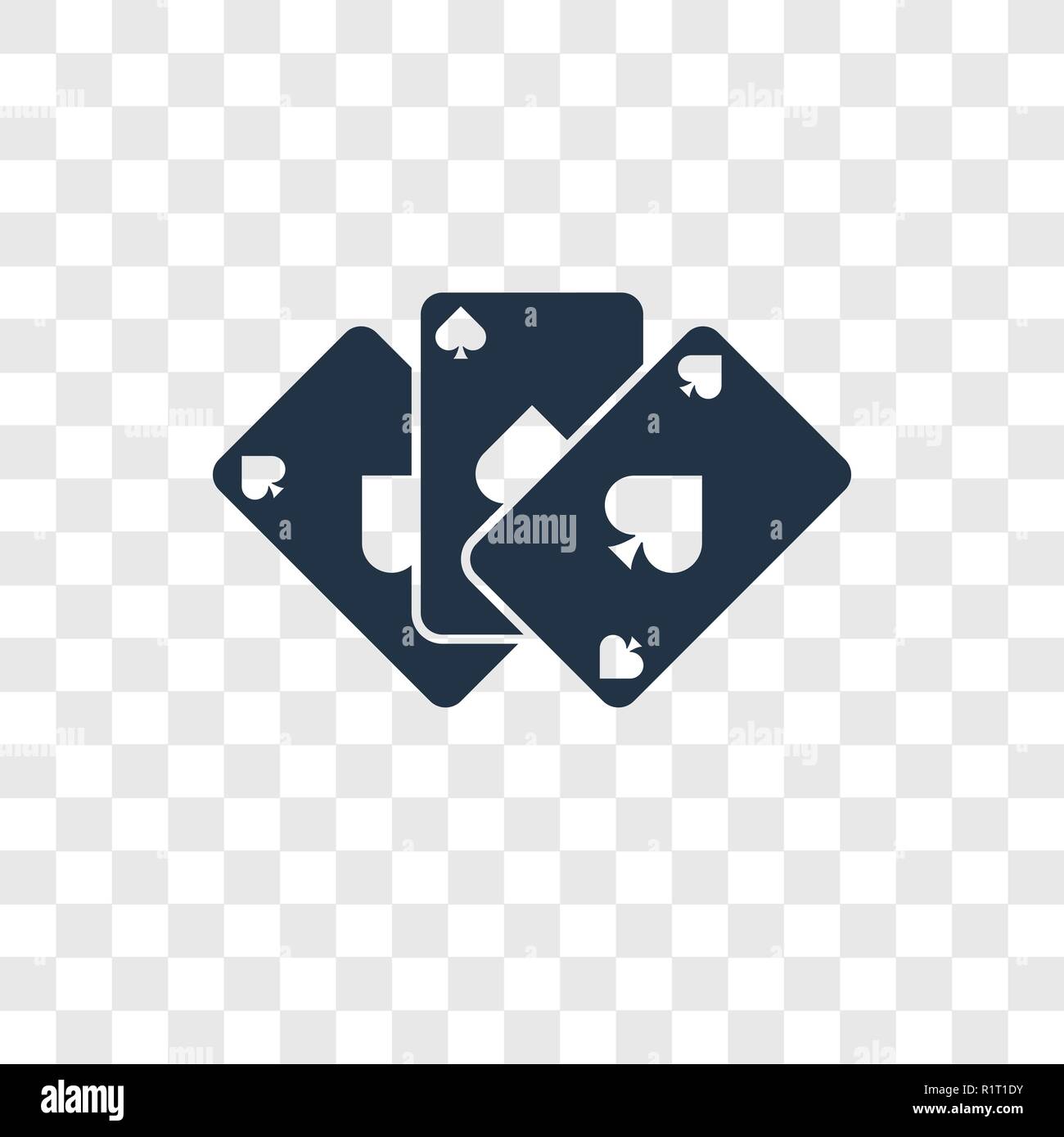 Cards vector icon isolated on transparent background, Cards ...