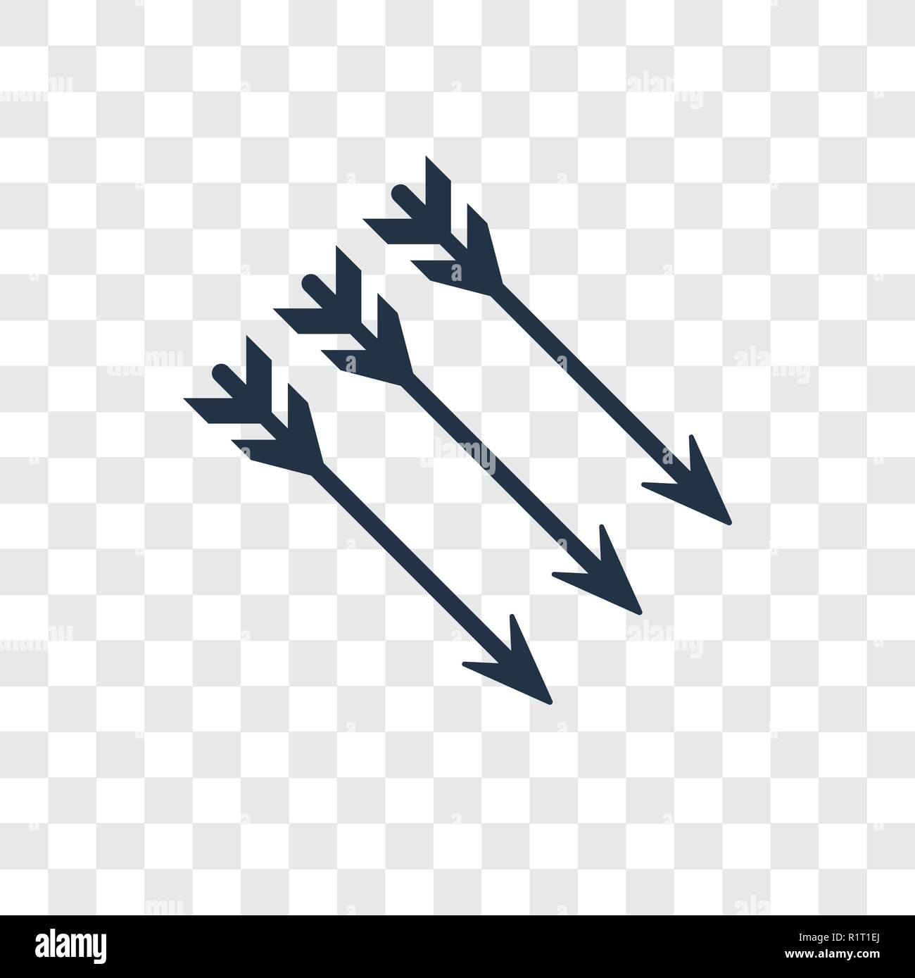 Arrow vector icon isolated on transparent background, Arrow ...
