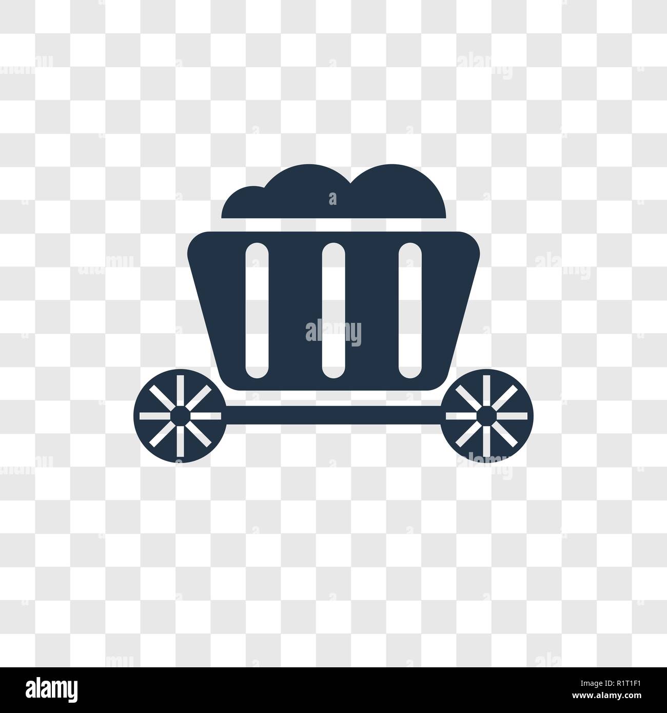 Carriage vector icon isolated on transparent background, Carriage ...