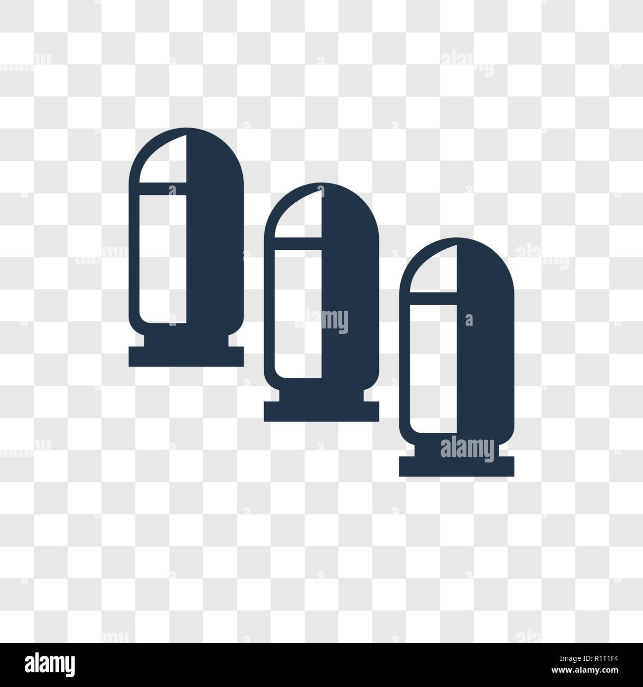 Bullet vector icon isolated on transparent background, Bullet ...