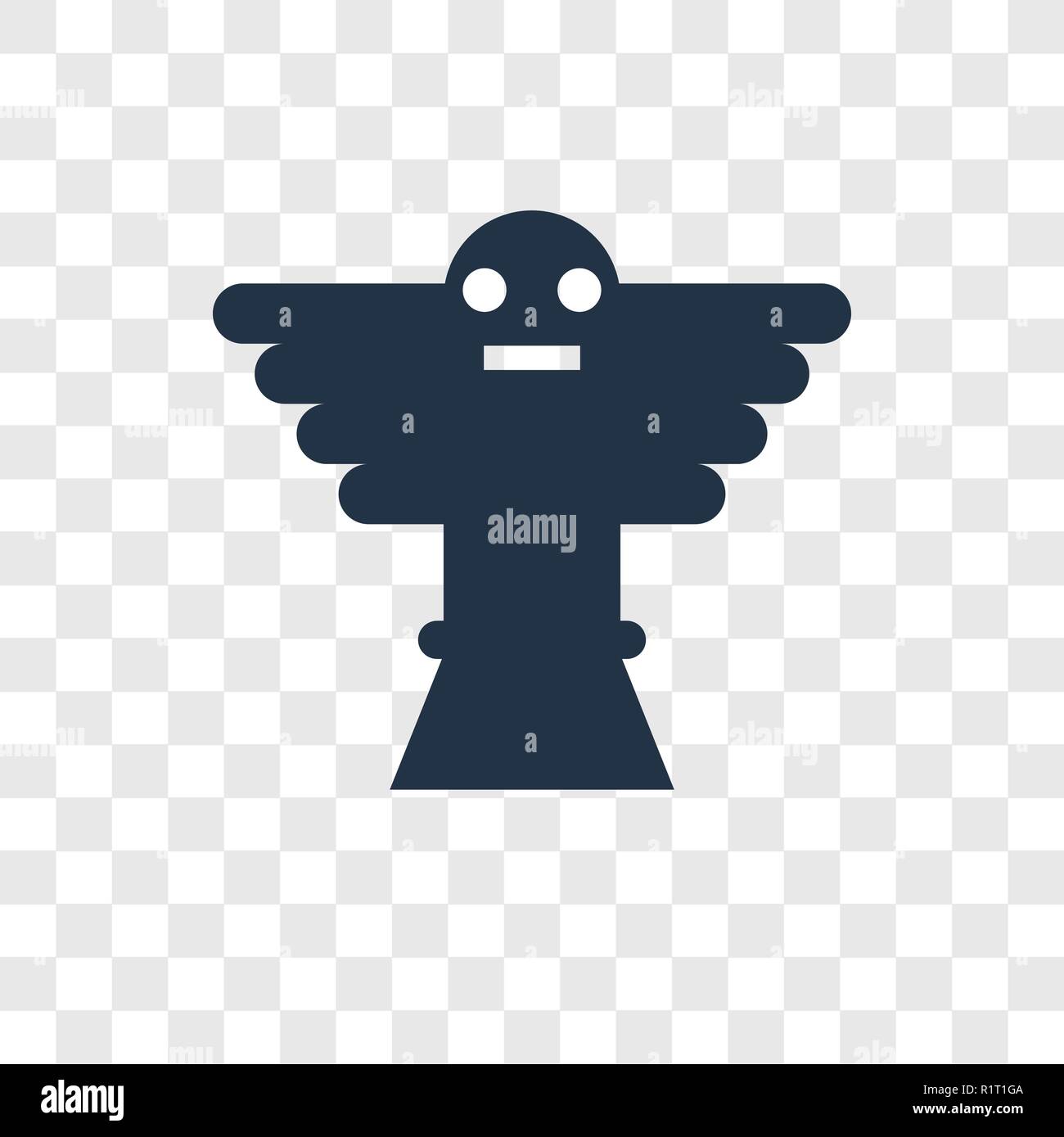 Totem vector icon isolated on transparent background, Totem ...