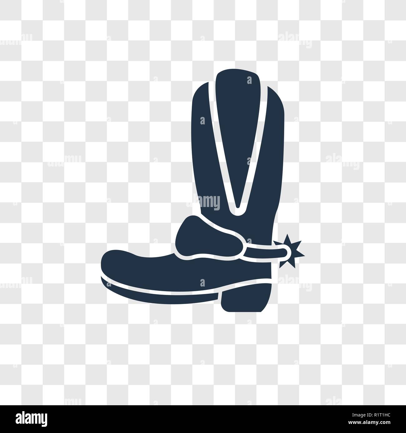 Boot vector icon isolated on transparent background, Boot transparency ...