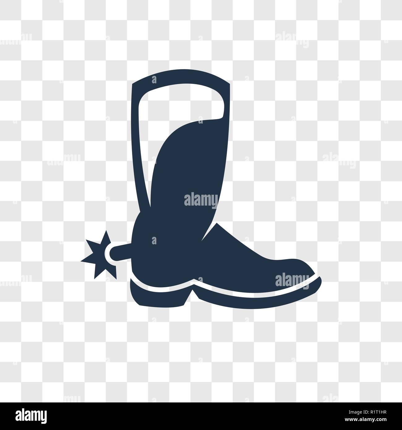 Boot vector icon isolated on transparent background, Boot transparency ...