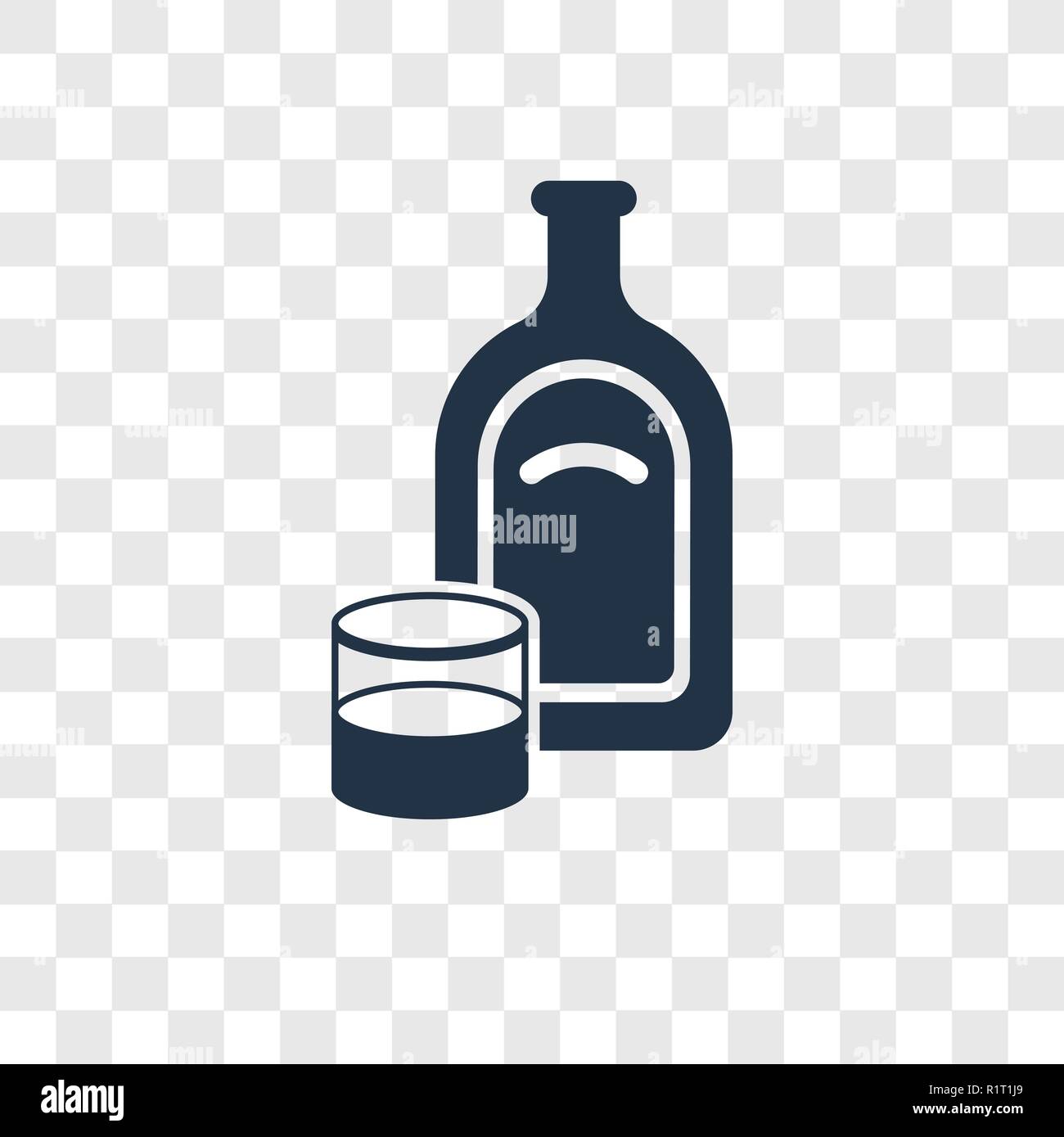 Whiskey vector icon isolated on transparent background, Whiskey ...