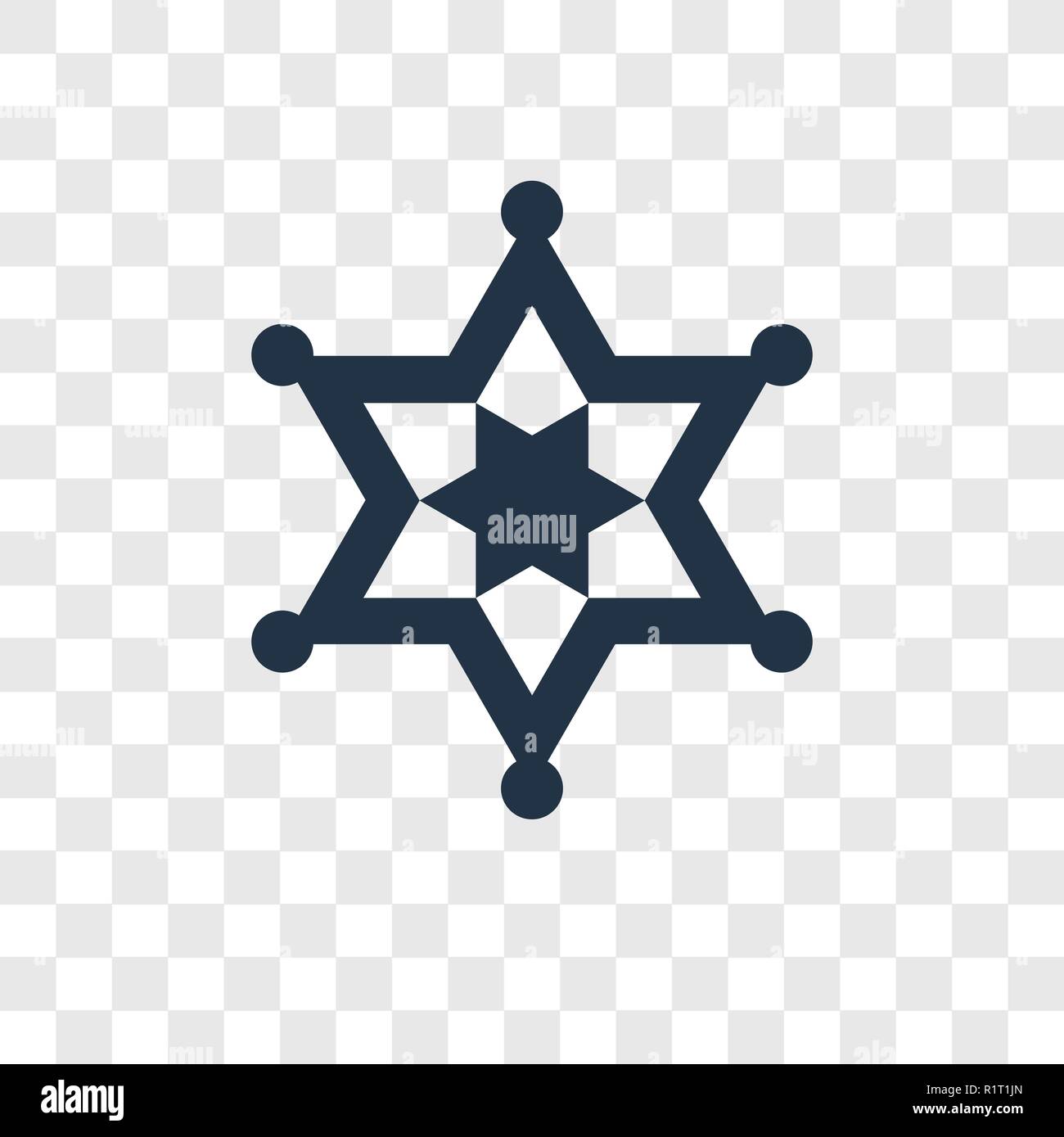 Sheriff vector icon isolated on transparent background, Sheriff ...