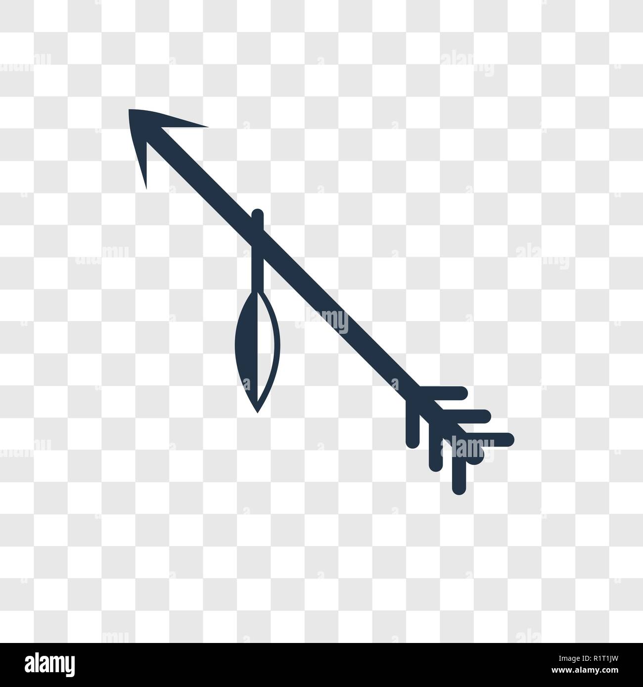 Arrow vector icon isolated on transparent background, Arrow ...