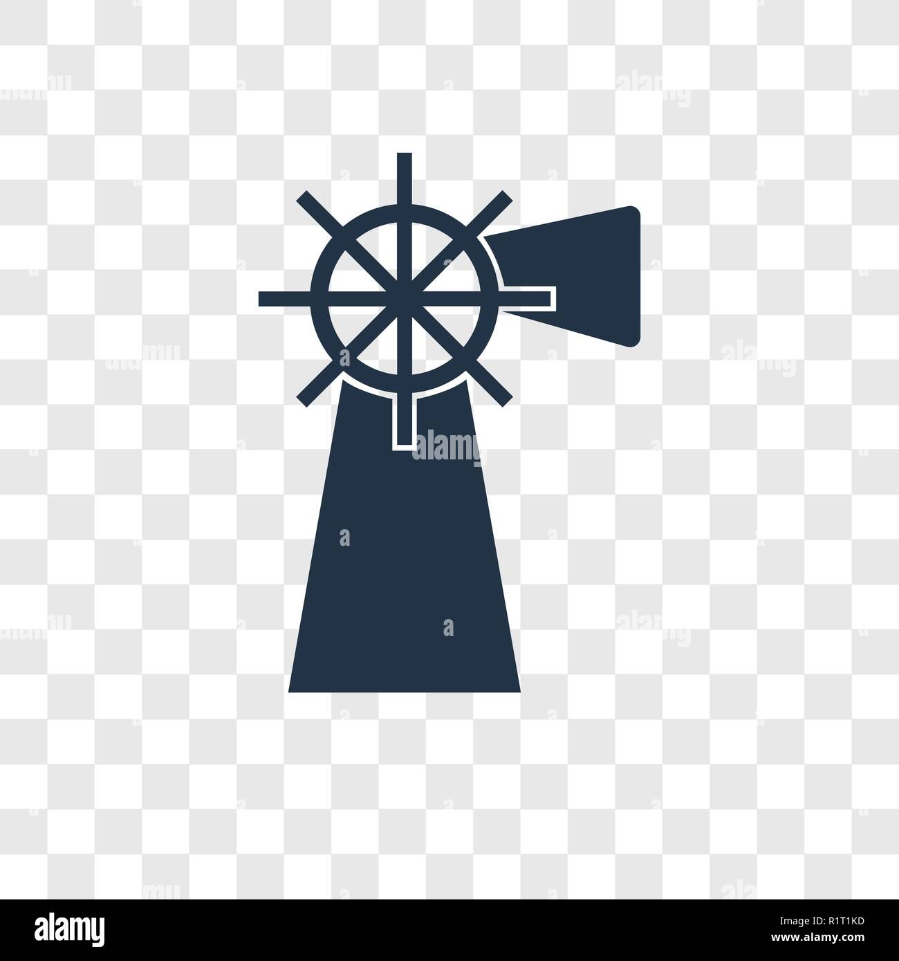Mill vector icon isolated on transparent background, Mill transparency ...