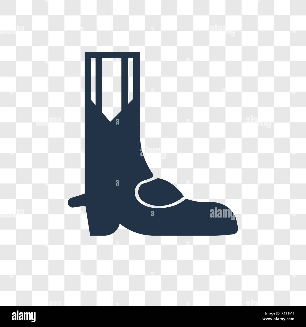 Boot vector icon isolated on transparent background, Boot transparency ...