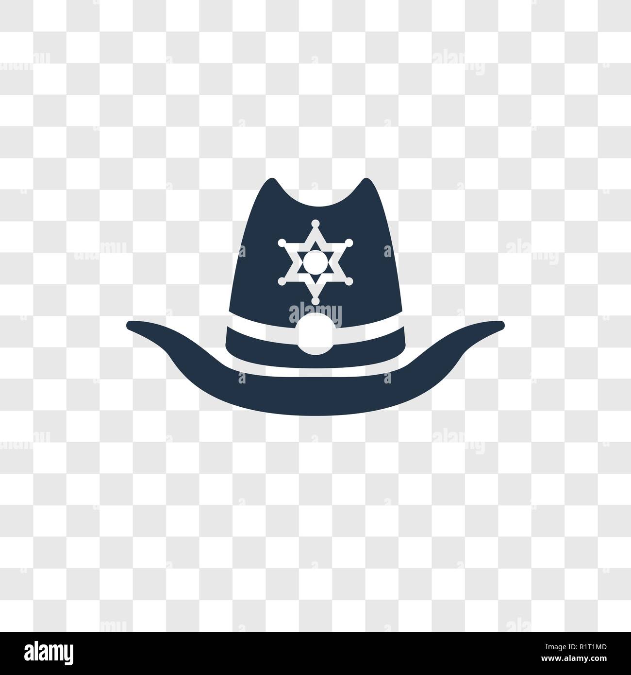 Sheriff vector icon isolated on transparent background, Sheriff ...