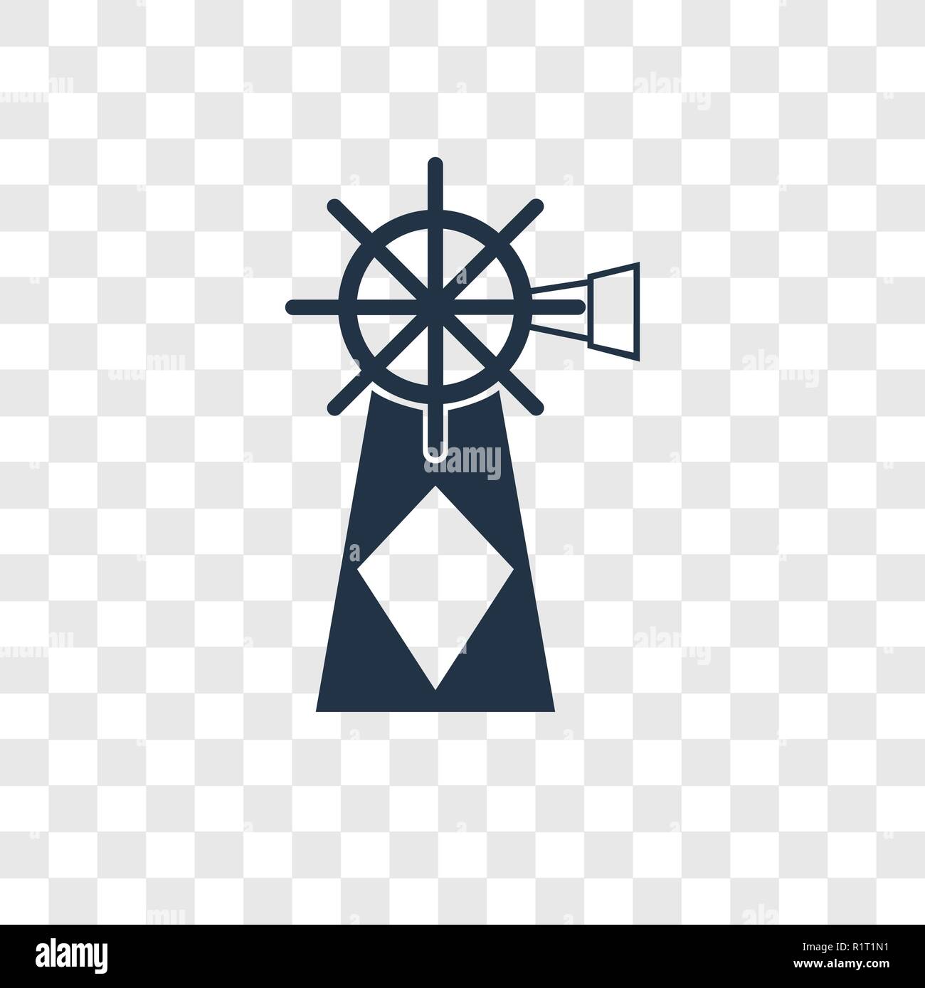 Mill vector icon isolated on transparent background, Mill transparency ...