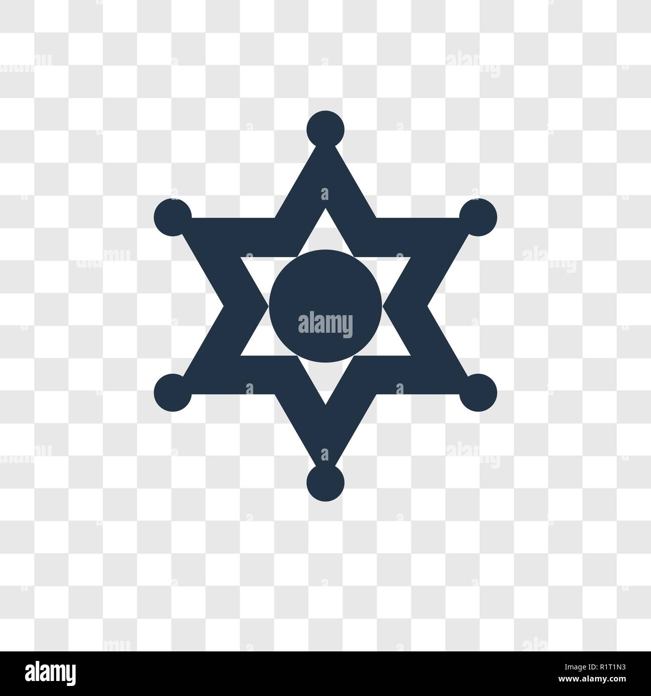 Sheriff vector icon isolated on transparent background, Sheriff ...
