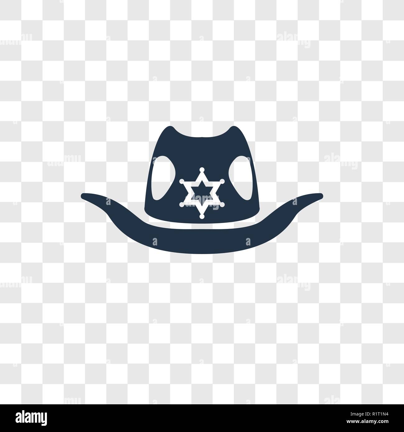 Sheriff vector icon isolated on transparent background, Sheriff ...