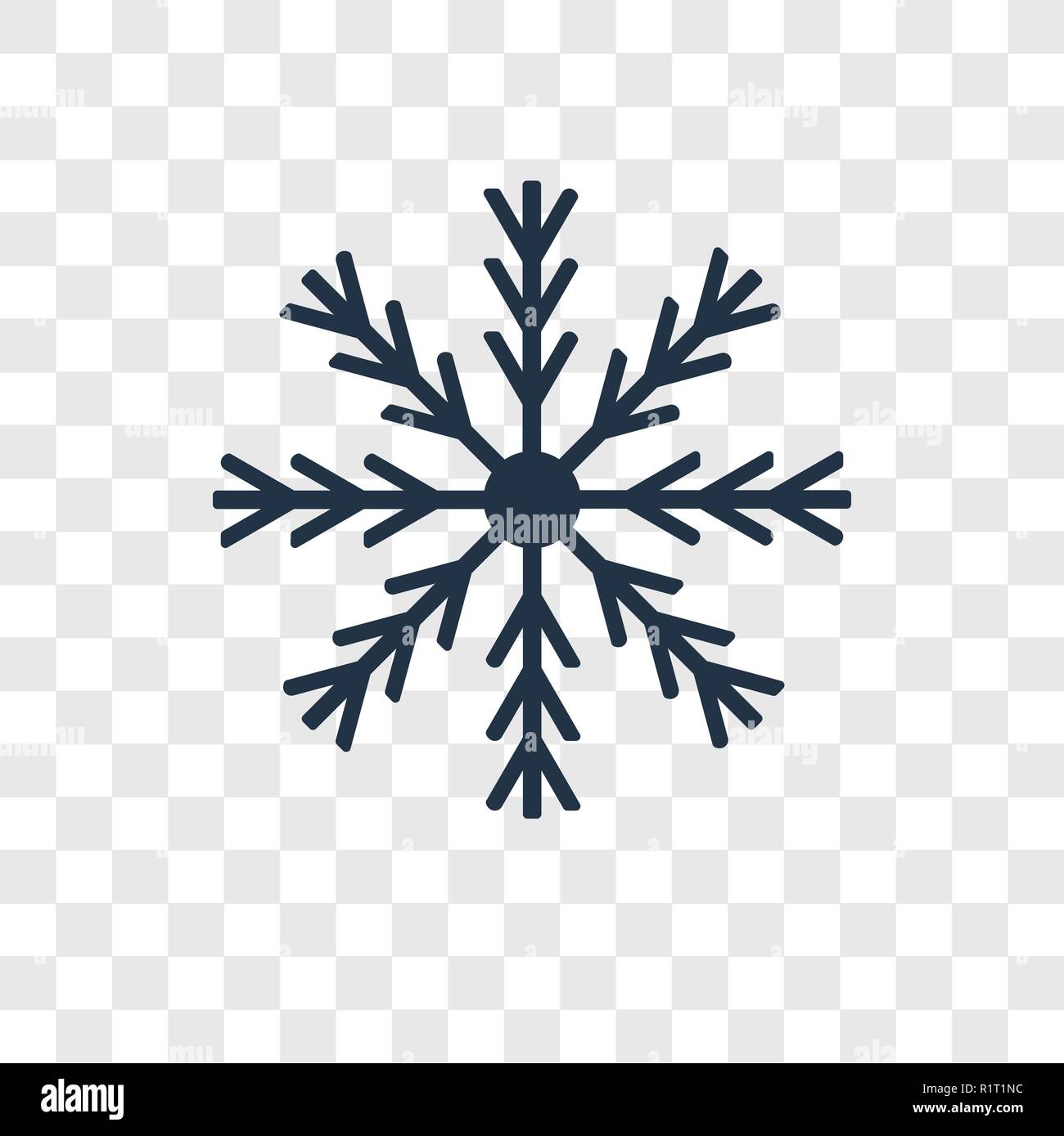 Snowflake vector icon isolated on transparent background, Snowflake ...