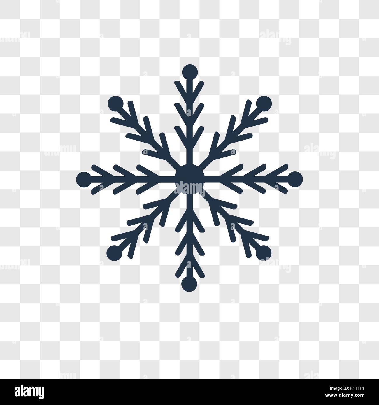 Snowflake vector icon isolated on transparent background, Snowflake ...