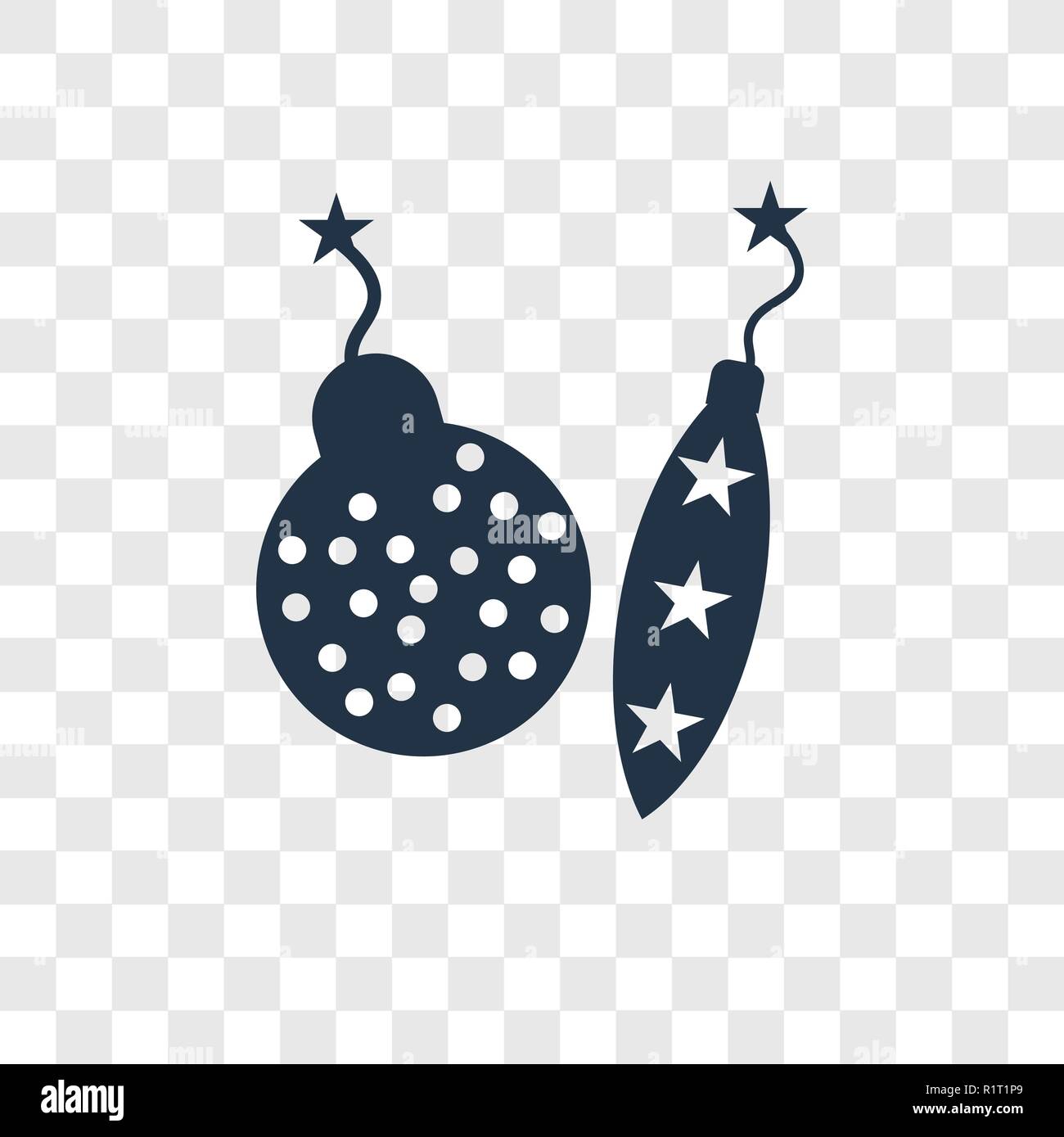 Bauble vector icon isolated on transparent background, Bauble ...
