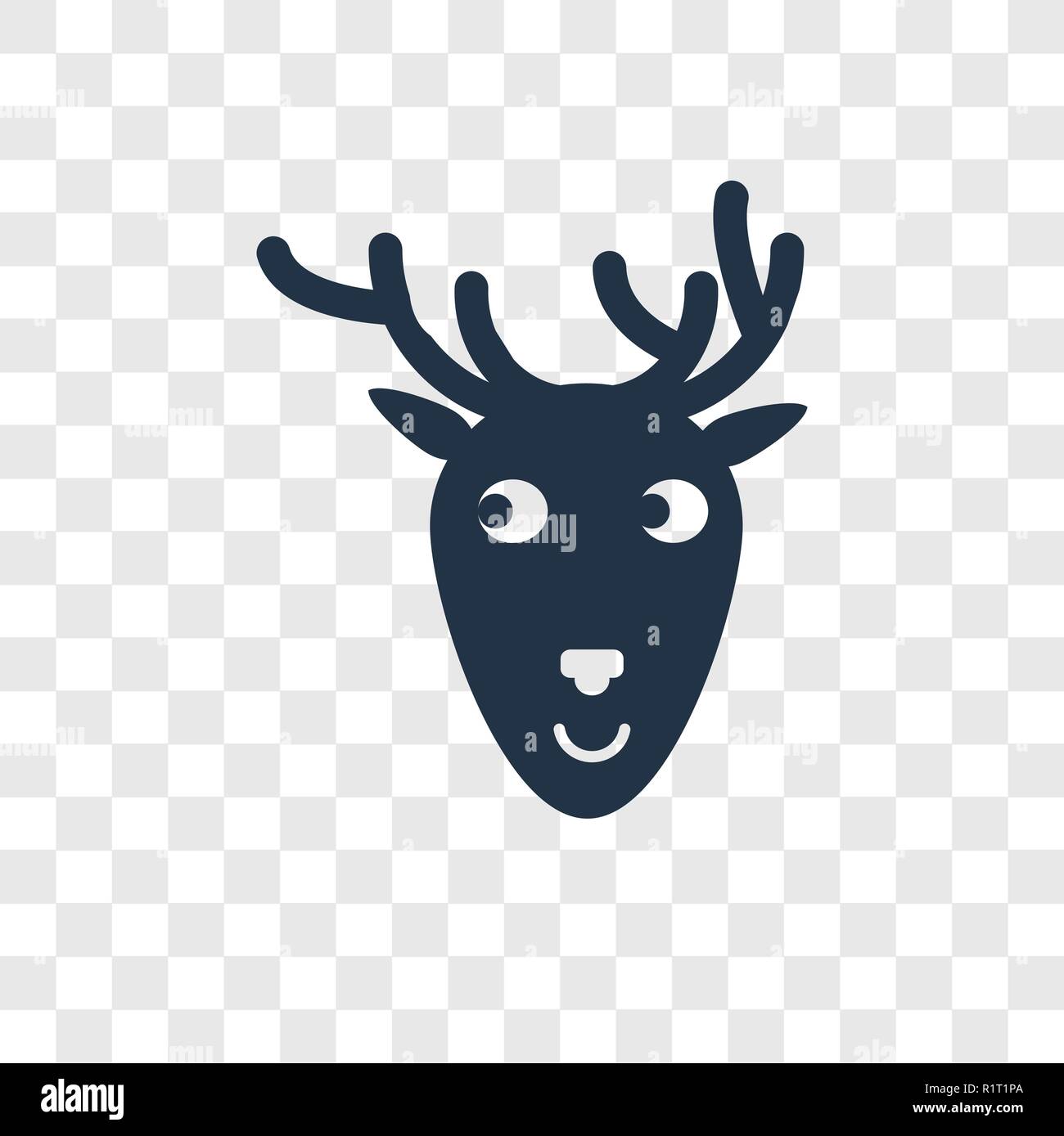 Deer vector icon isolated on transparent background, Deer transparency ...