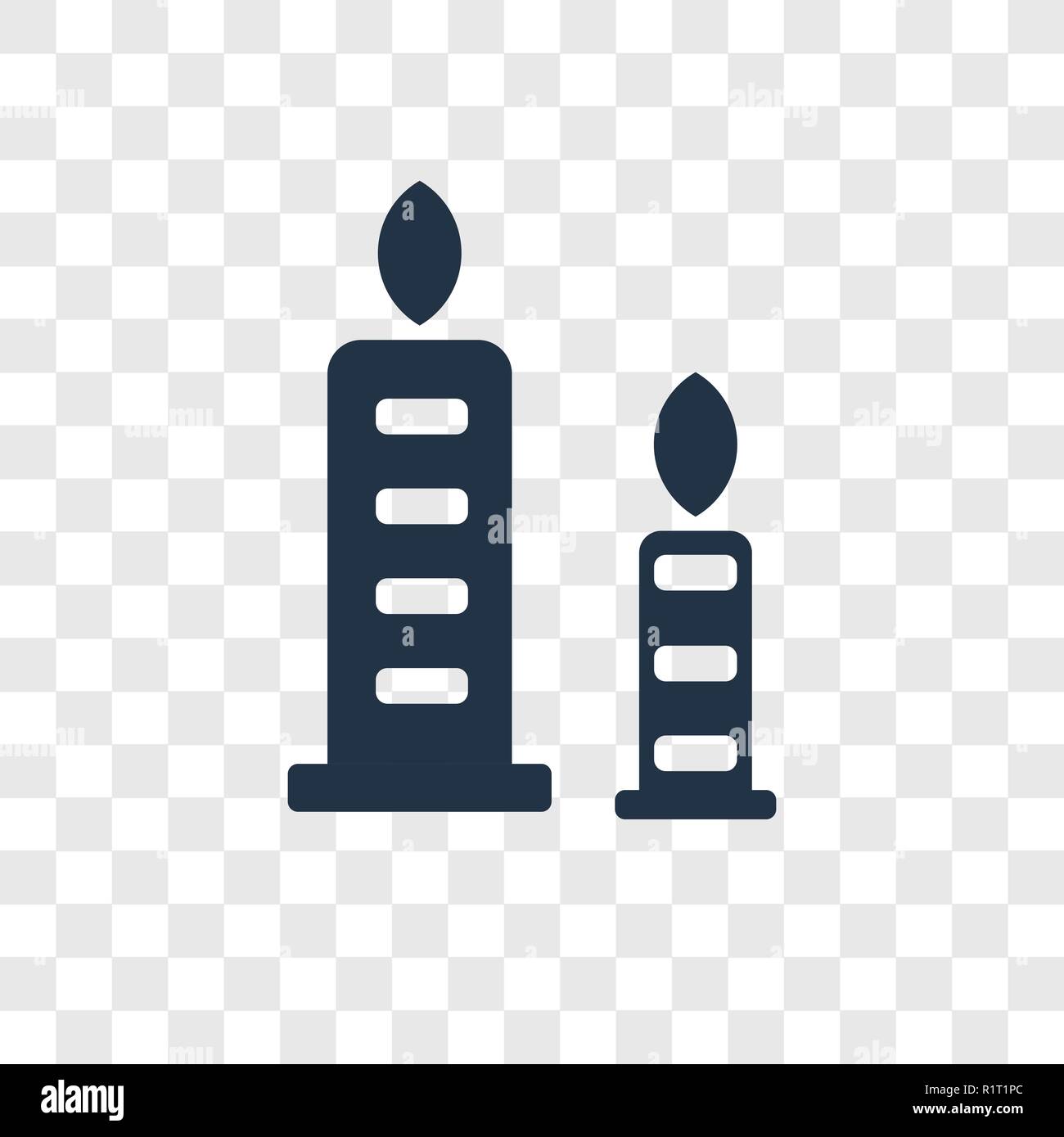 Candle vector icon isolated on transparent background, Candle ...