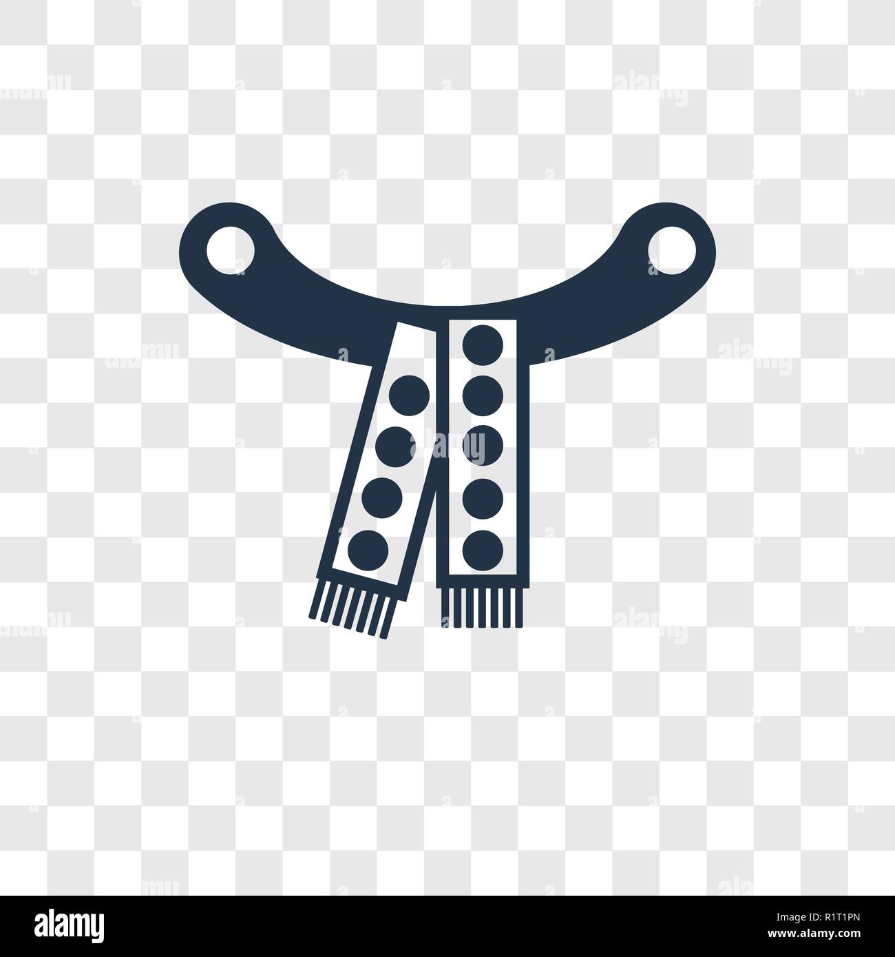 Scarf vector icon isolated on transparent background, Scarf ...