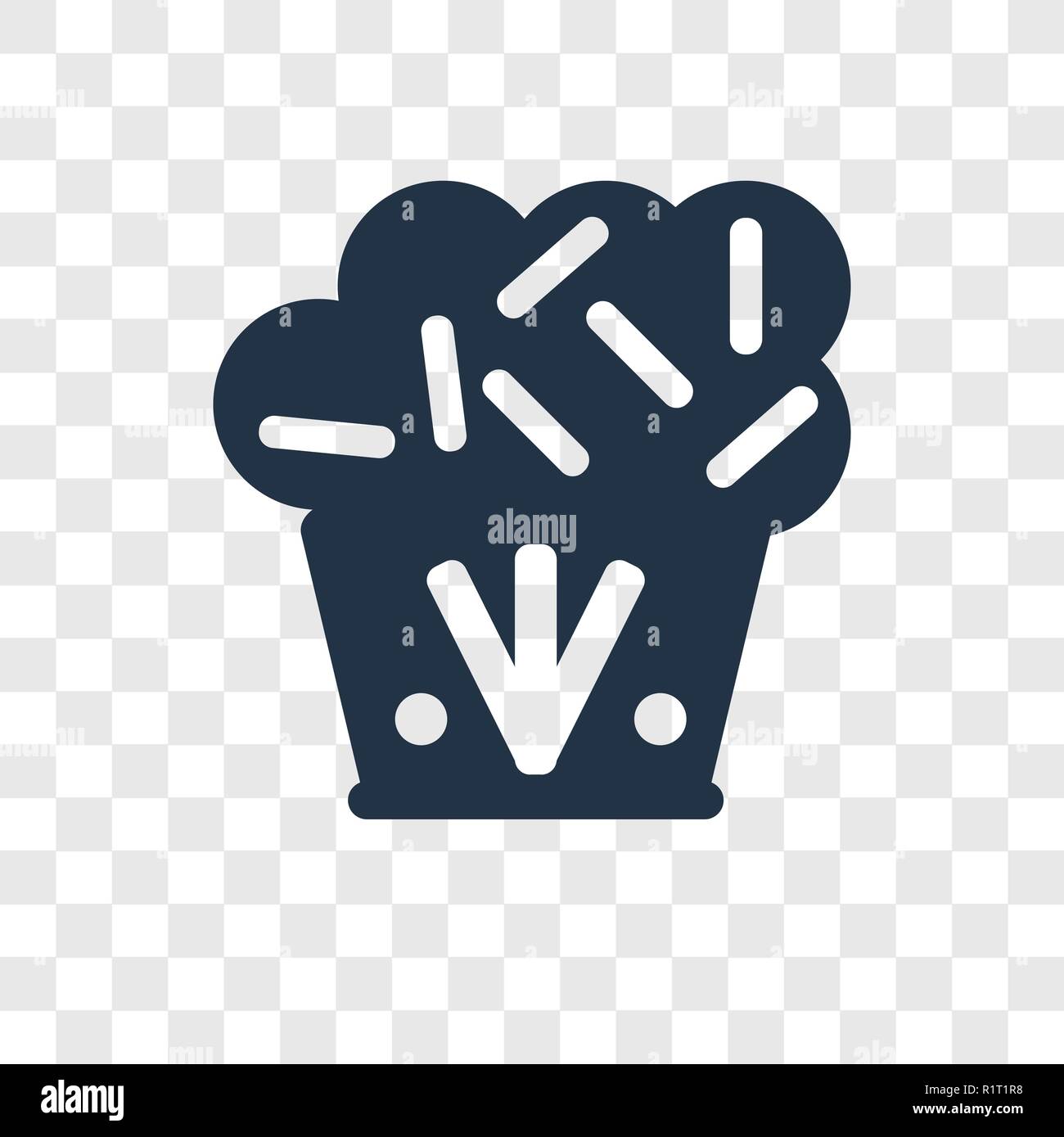Muffin vector icon isolated on transparent background, Muffin ...