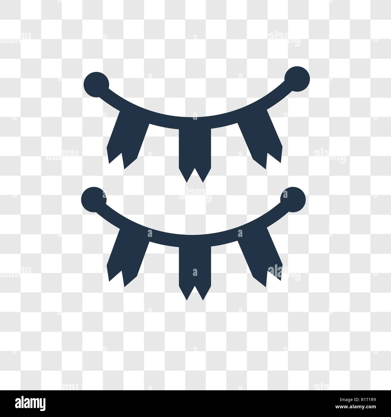 Garlands vector icon isolated on transparent background, Garlands ...