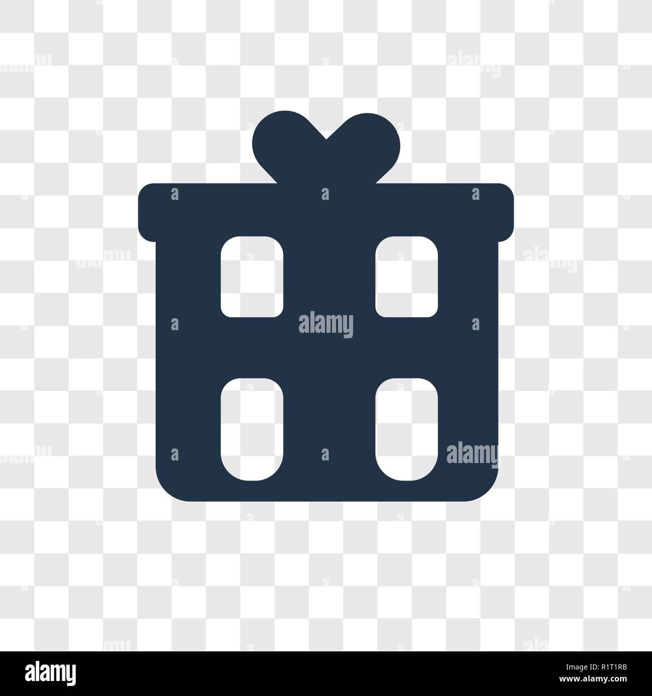 Gift vector icon isolated on transparent background, Gift transparency ...