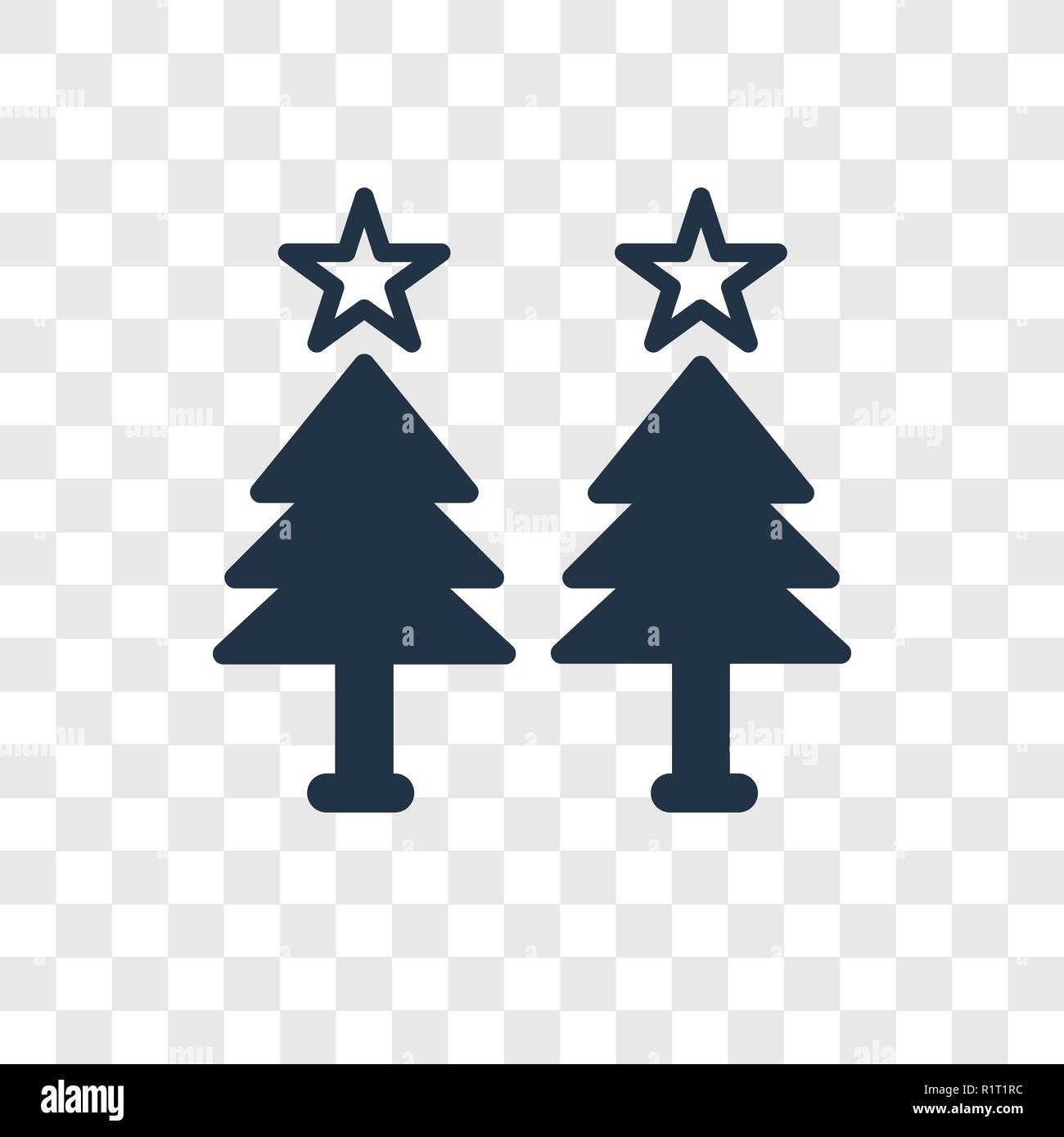 Christmas card vector icon isolated on transparent background ...