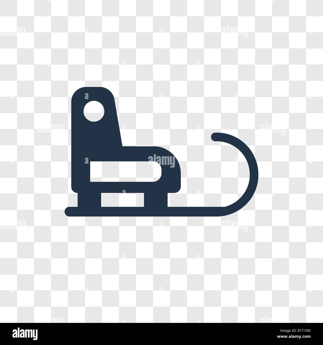 Sledge vector icon isolated on transparent background, Sledge ...