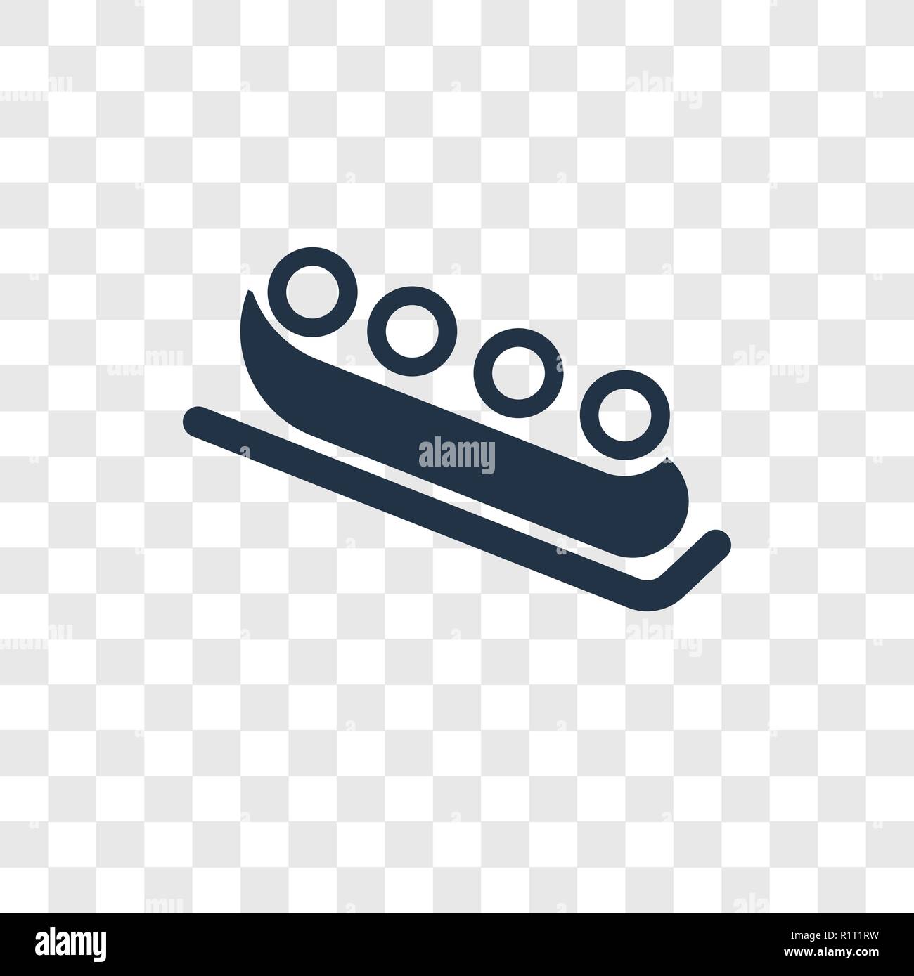 Bobsled vector icon isolated on transparent background, Bobsled ...