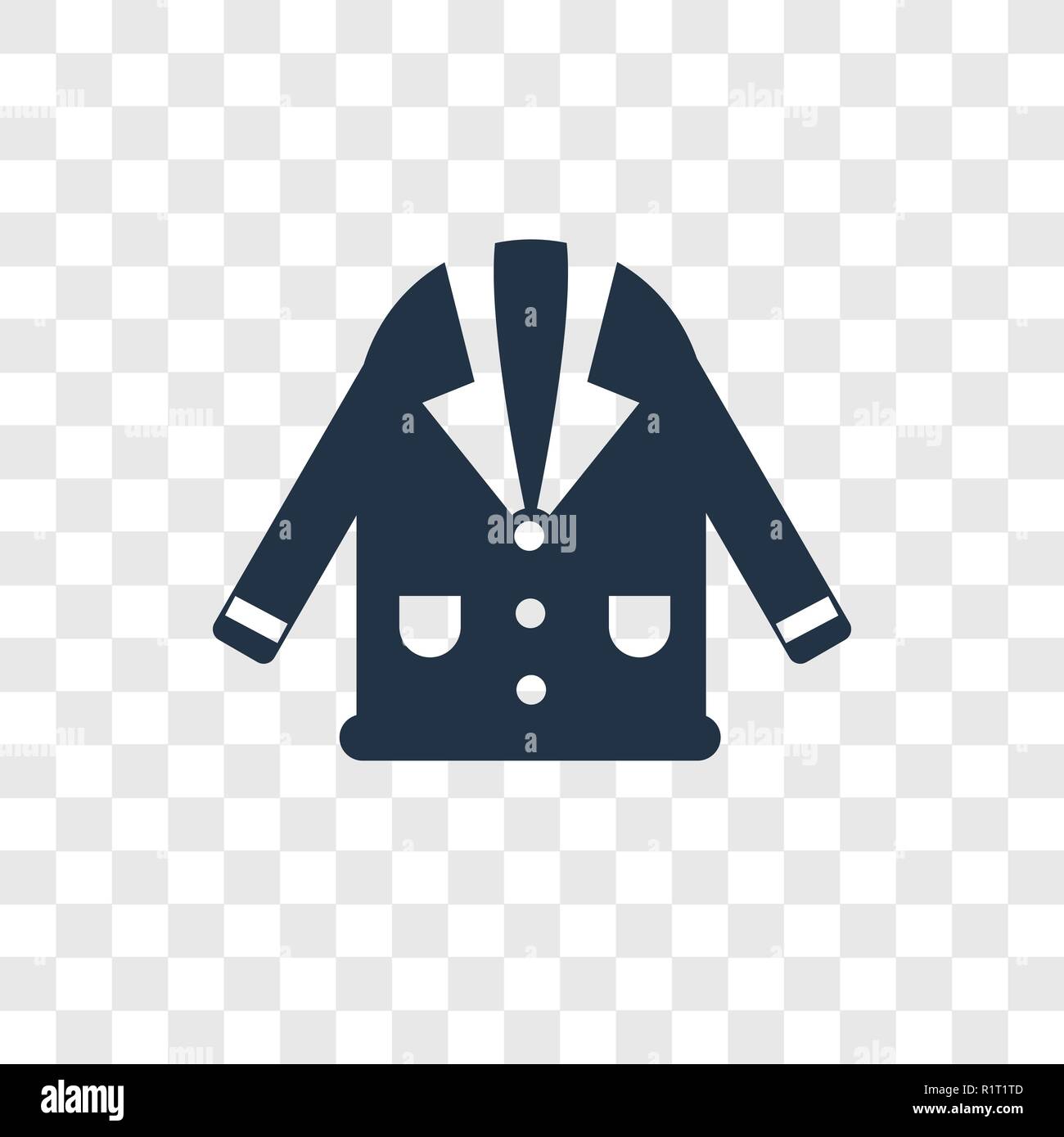 Coat vector icon isolated on transparent background, Coat transparency ...