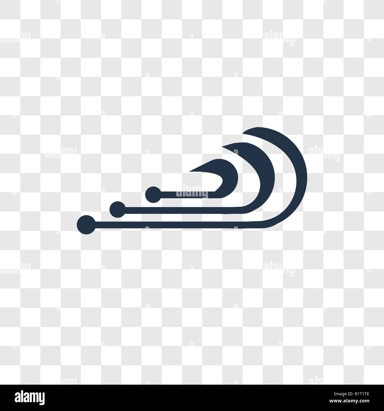 Wind vector icon isolated on transparent background, Wind transparency ...