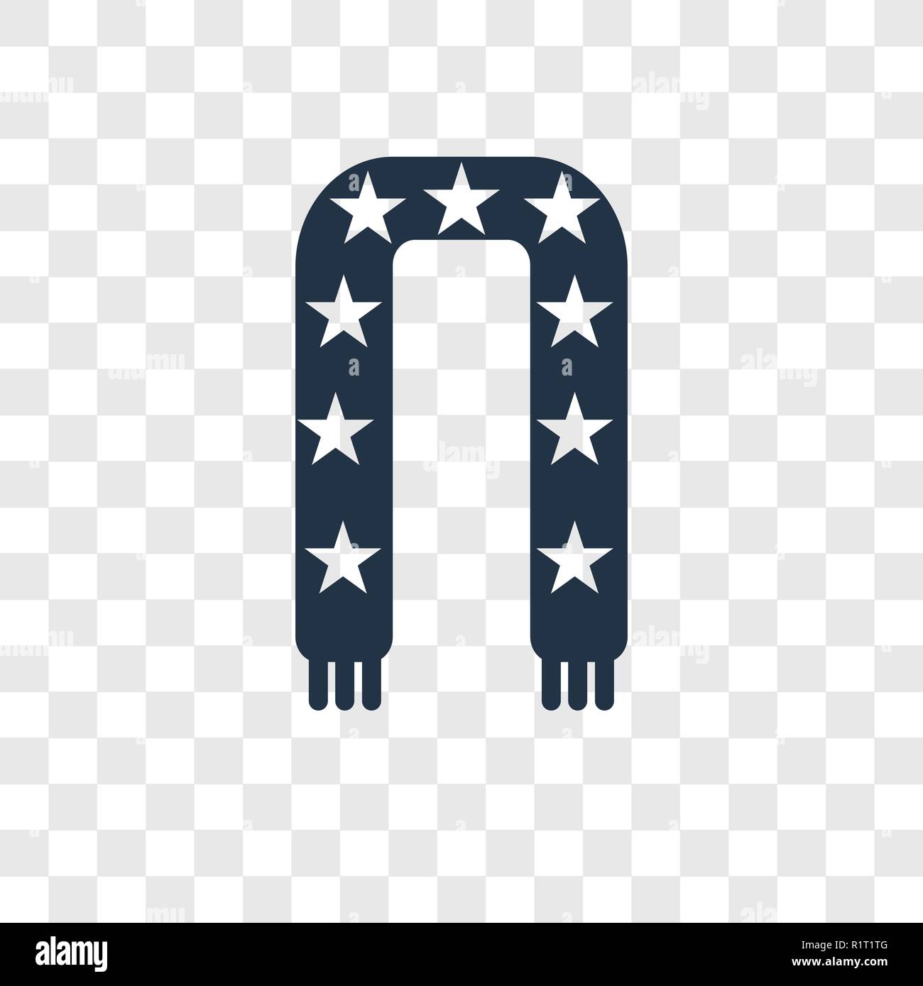 Scarf vector icon isolated on transparent background, Scarf ...