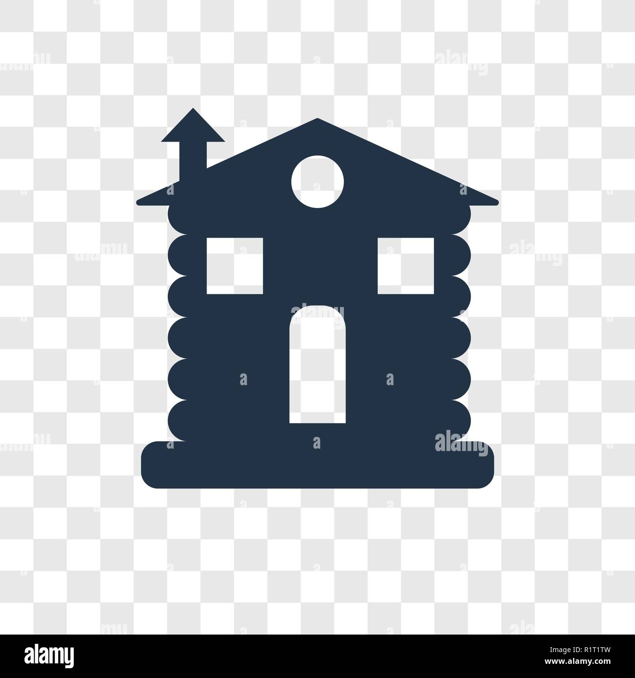 Cabin vector icon isolated on transparent background, Cabin ...