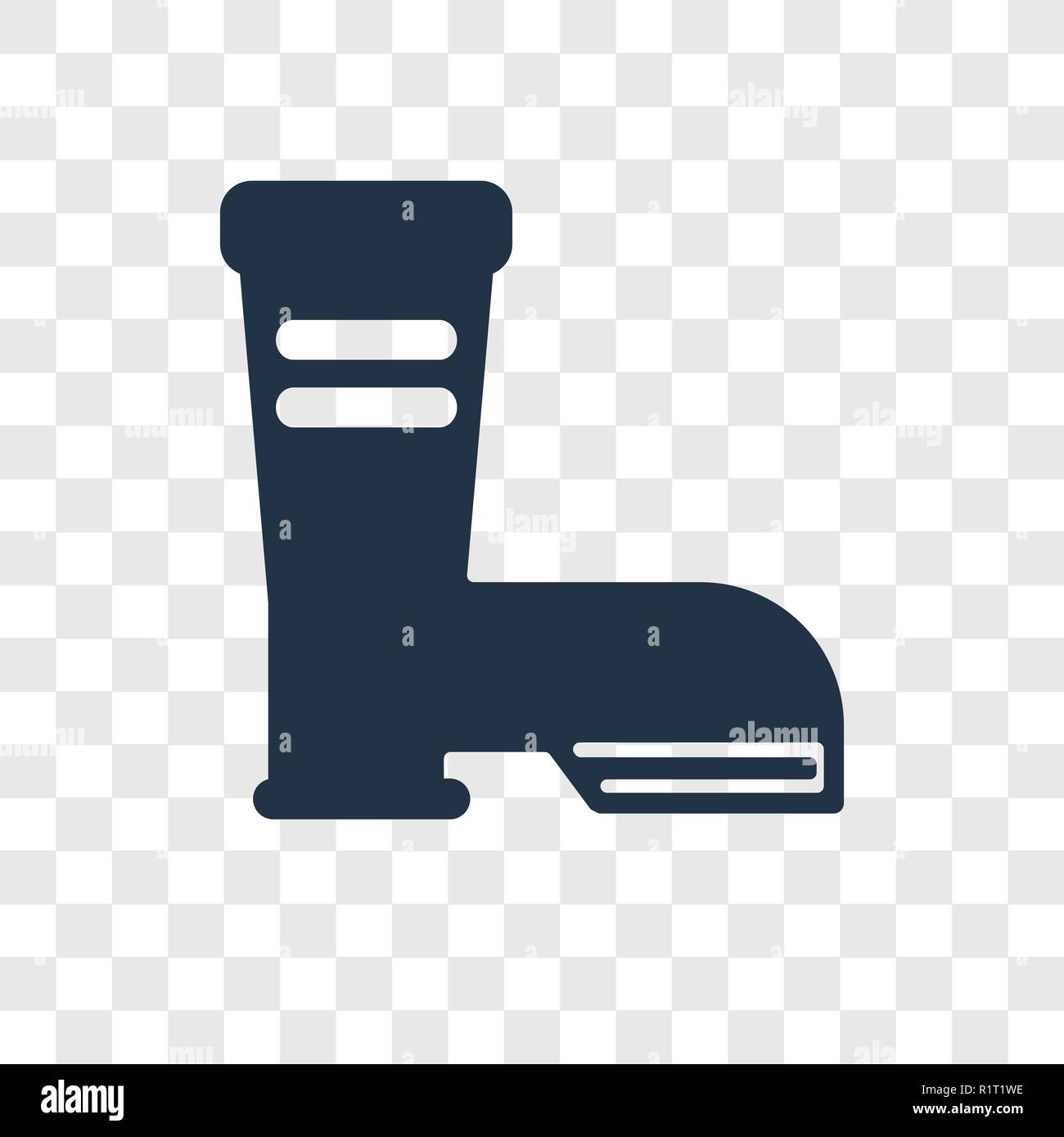 Boot vector icon isolated on transparent background, Boot transparency ...