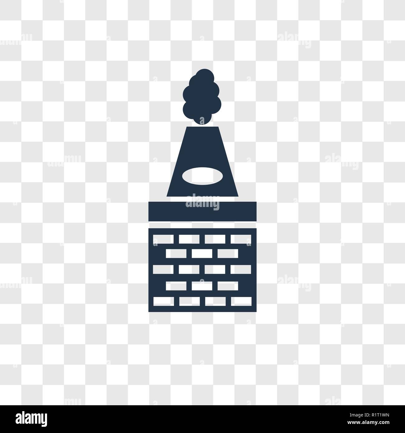 Chimney vector icon isolated on transparent background, Chimney ...