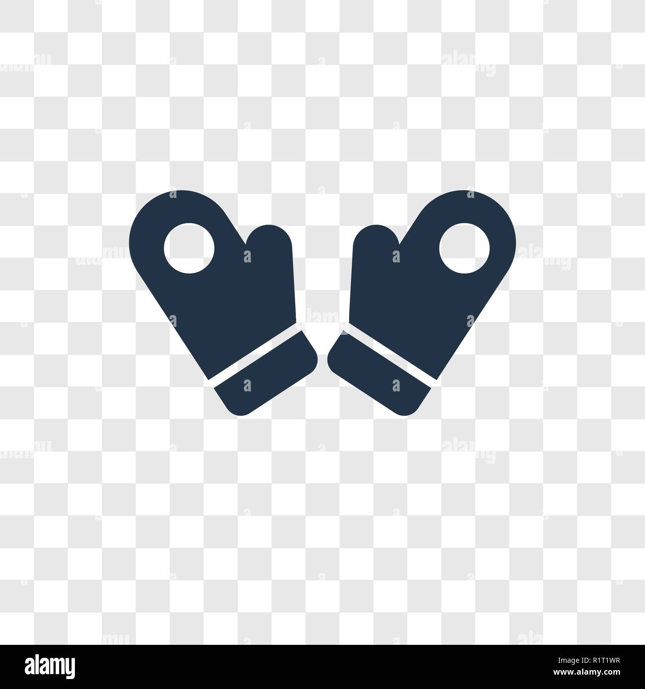Mittens vector icon isolated on transparent background, Mittens ...