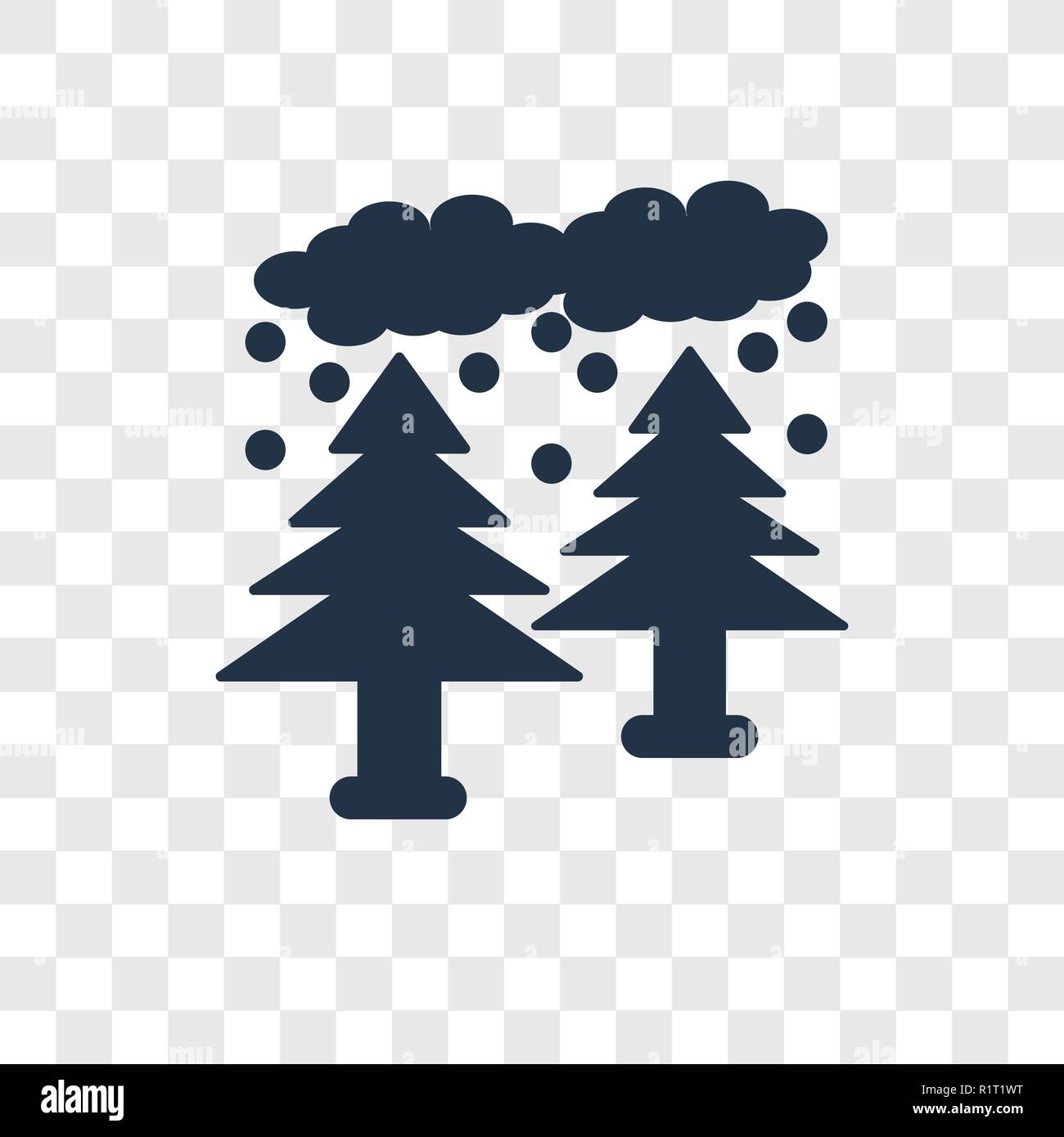 Forest vector icon isolated on transparent background, Forest ...