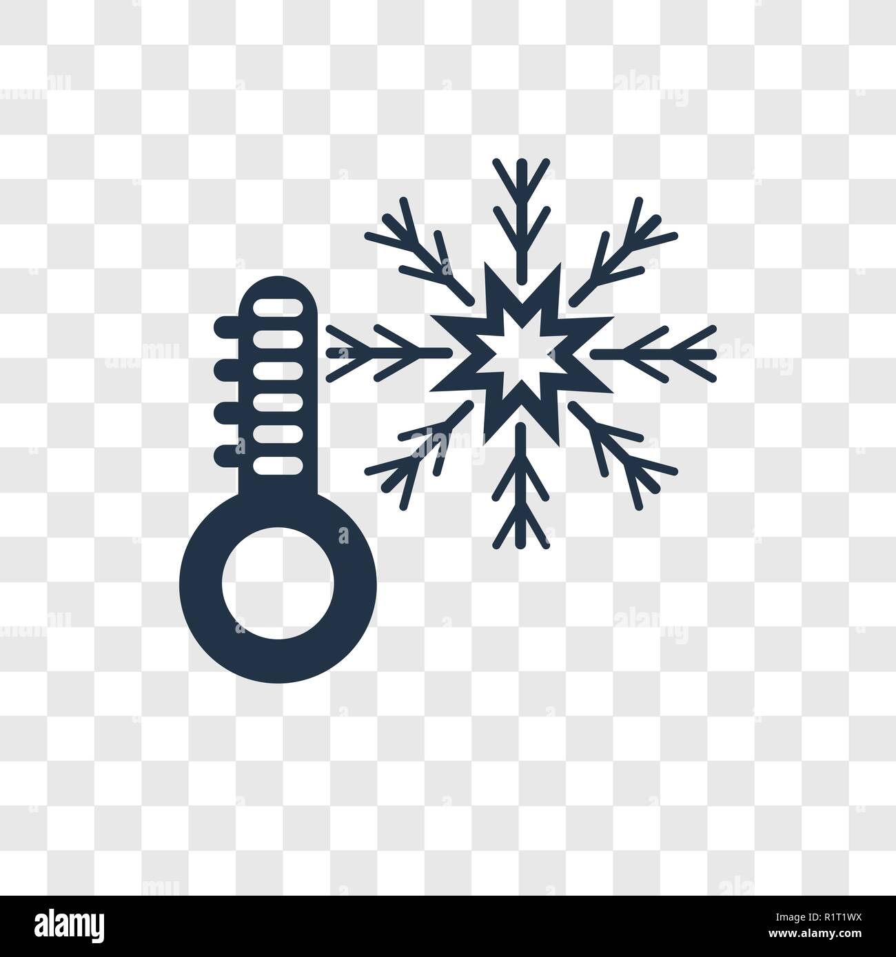 Thermometer vector icon isolated on transparent background, Thermometer ...