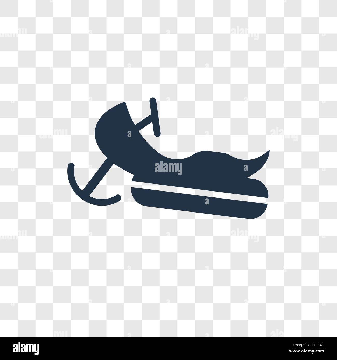 Snowmobile vector icon isolated on transparent background, Snowmobile ...