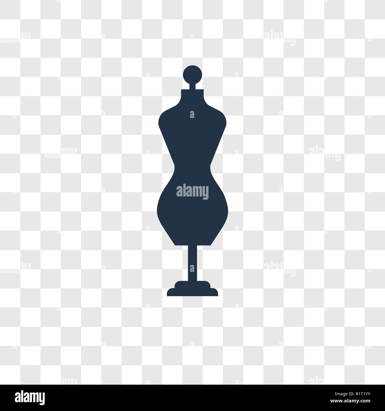 Couture mannequin vector icon isolated on transparent background ...
