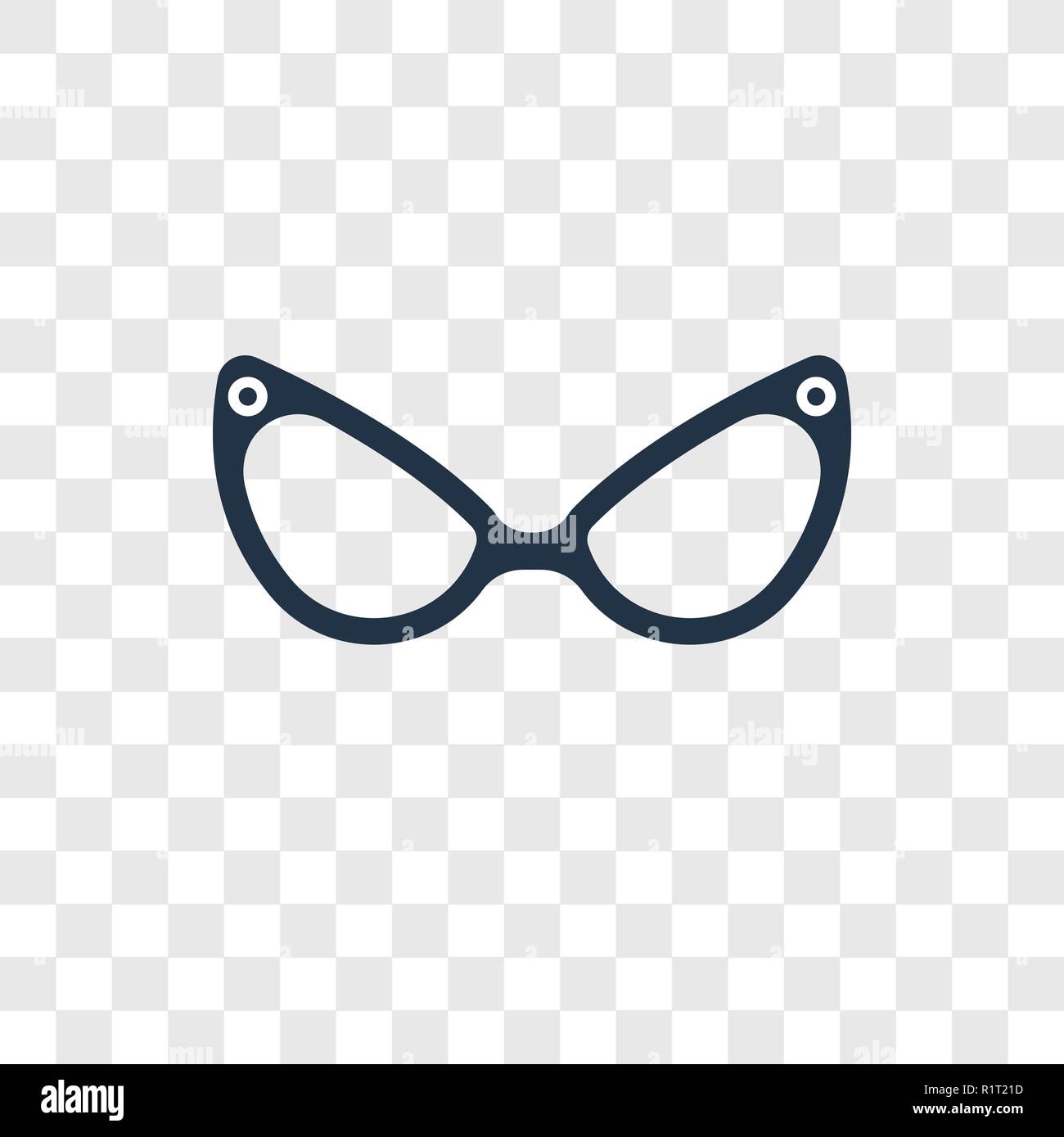 Eyeglasses vector icon isolated on transparent background, Eyeglasses ...