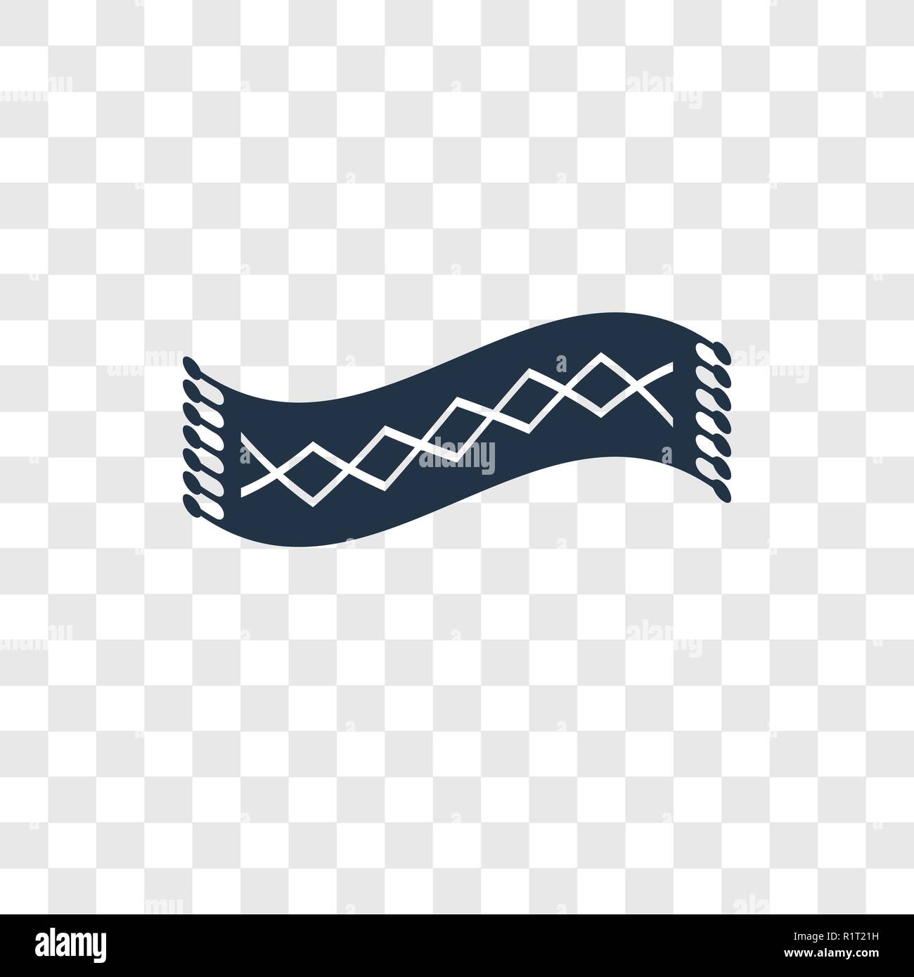 Scarf vector icon isolated on transparent background, Scarf ...