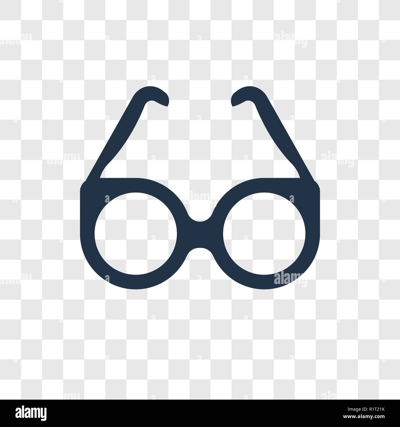 Glasses vector icon isolated on transparent background, Glasses ...