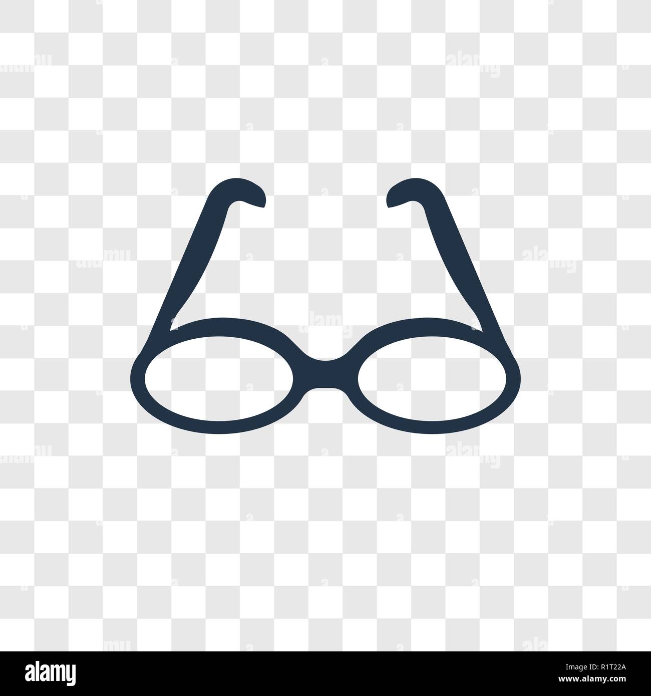 Eyeglasses vector icon isolated on transparent background, Eyeglasses ...