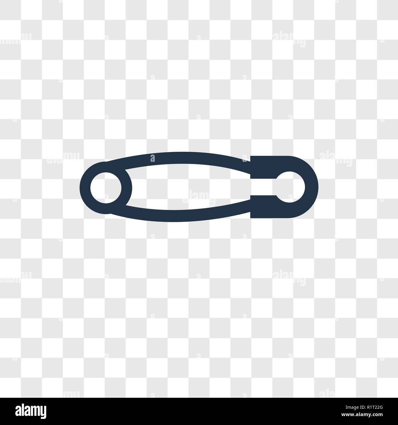 Safety pin vector icon isolated on transparent background, Safety pin ...