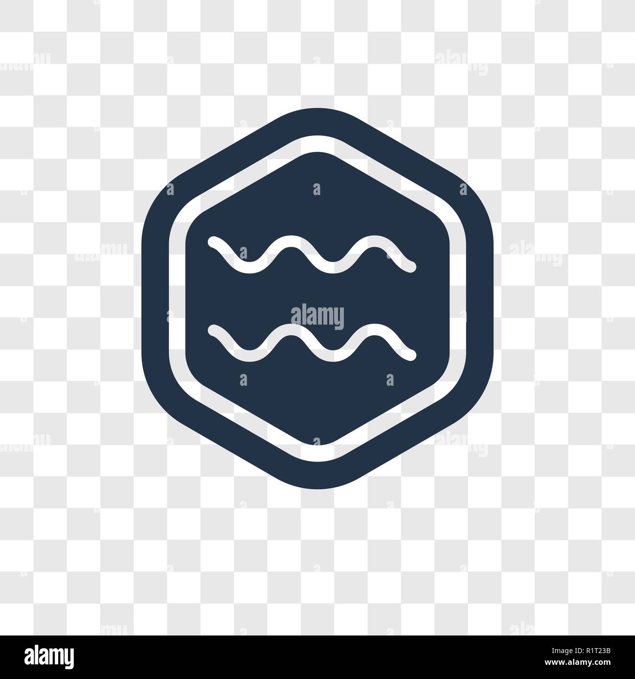 Aquarius vector icon isolated on transparent background, Aquarius ...