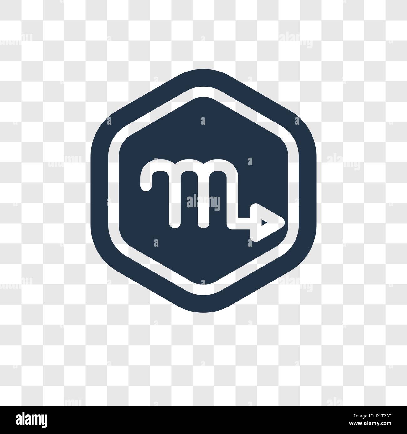 Scorpio vector icon isolated on transparent background, Scorpio ...