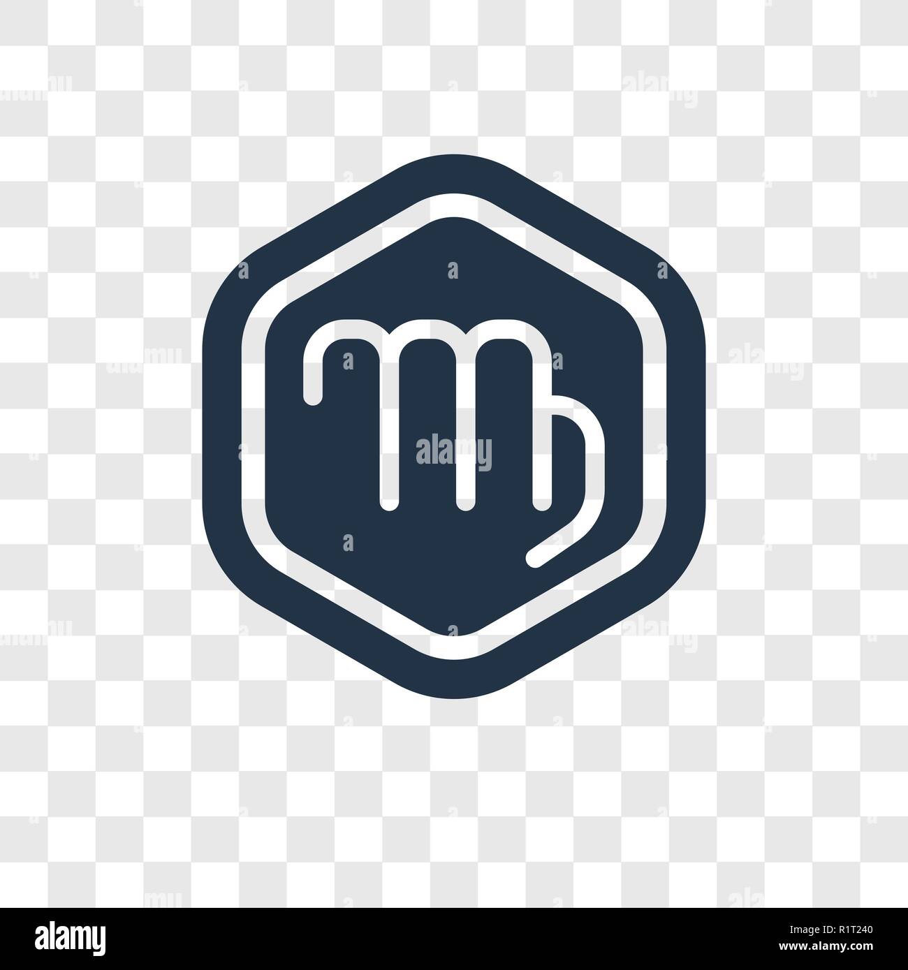 Virgo vector icon isolated on transparent background, Virgo ...