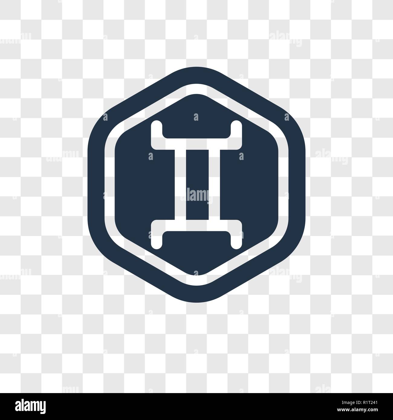 Gemini vector icon isolated on transparent background, Gemini ...